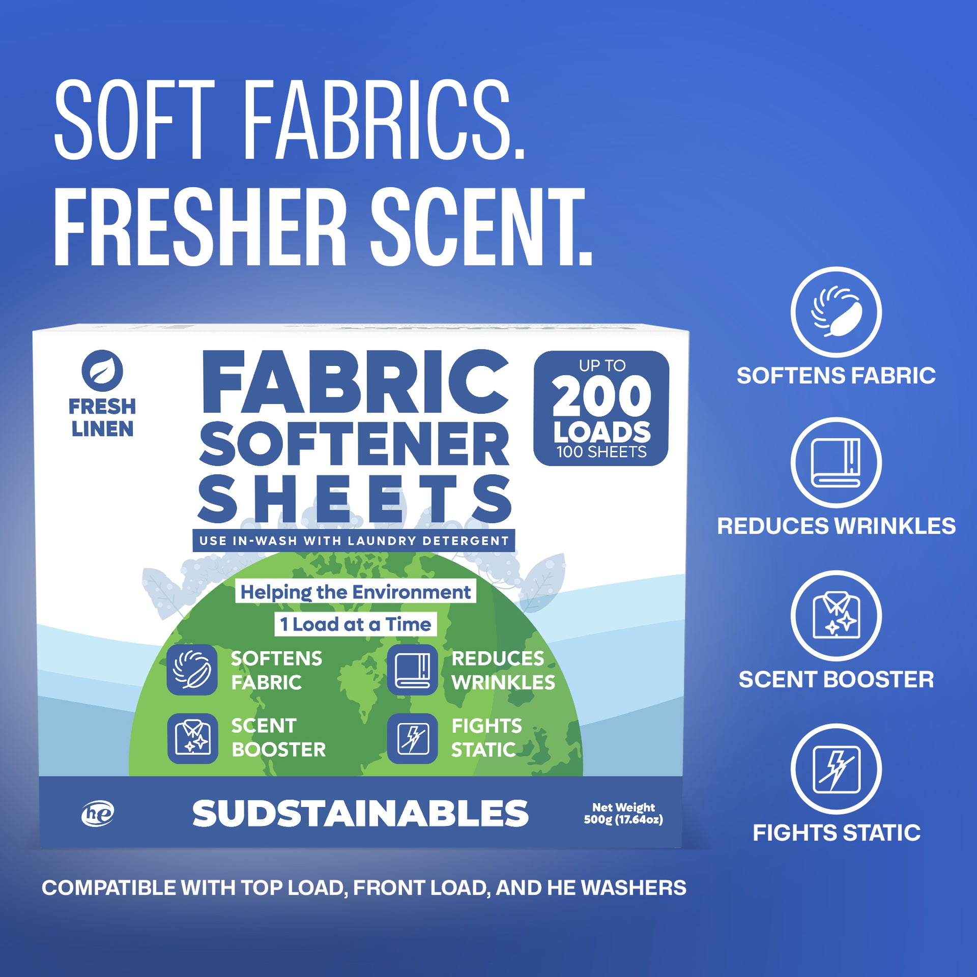 Fabric Softener Sheets for Washer – SUDstainables